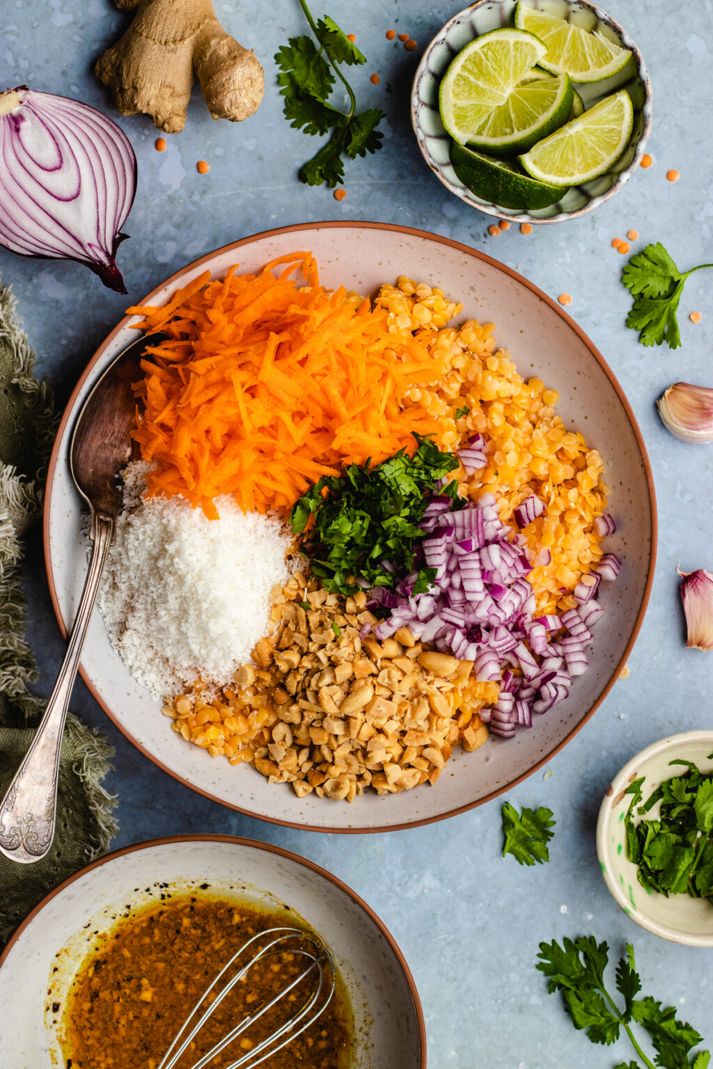 Red Lentil Salad - The Delicious plate
