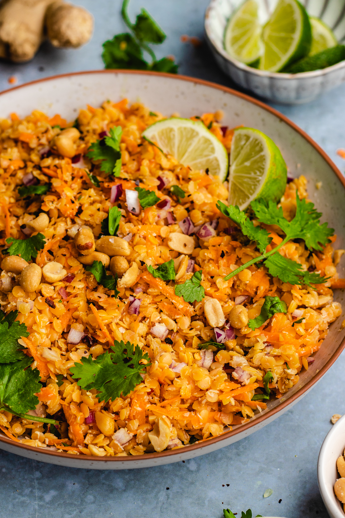 Red Lentil Salad - The Delicious plate