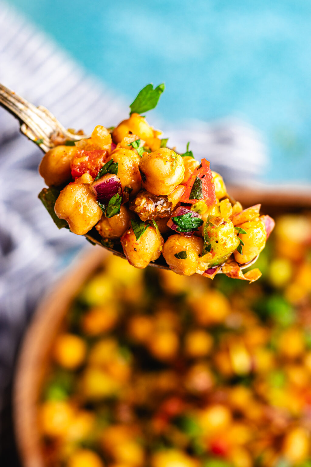 Moroccan chickpea salad - The Delicious plate