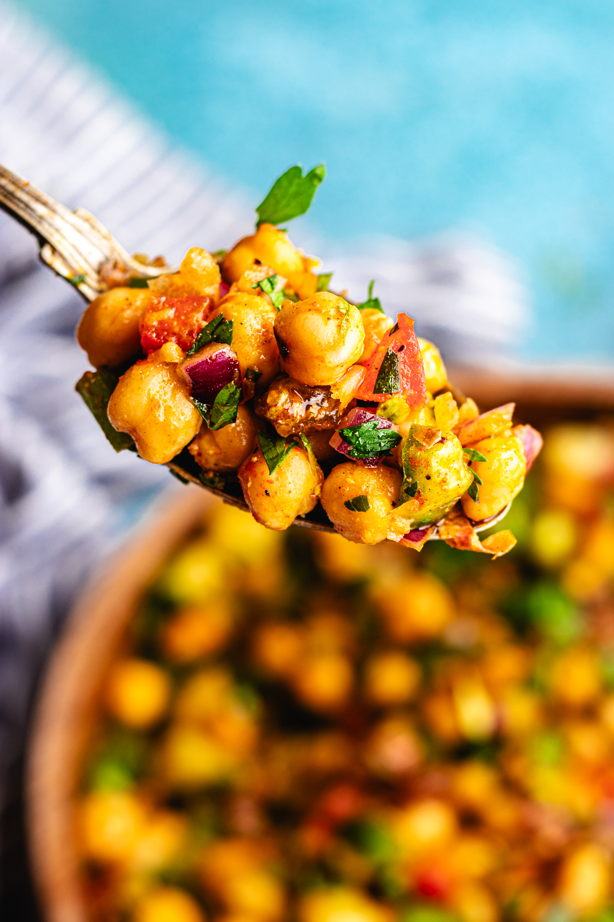 Moroccan chickpea salad - The Delicious plate