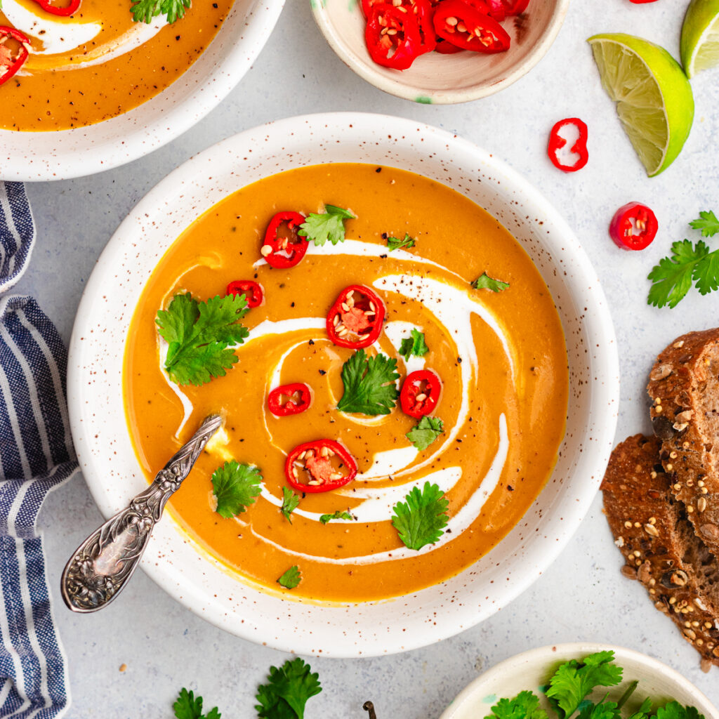 Carrot and potato soup - The Delicious plate