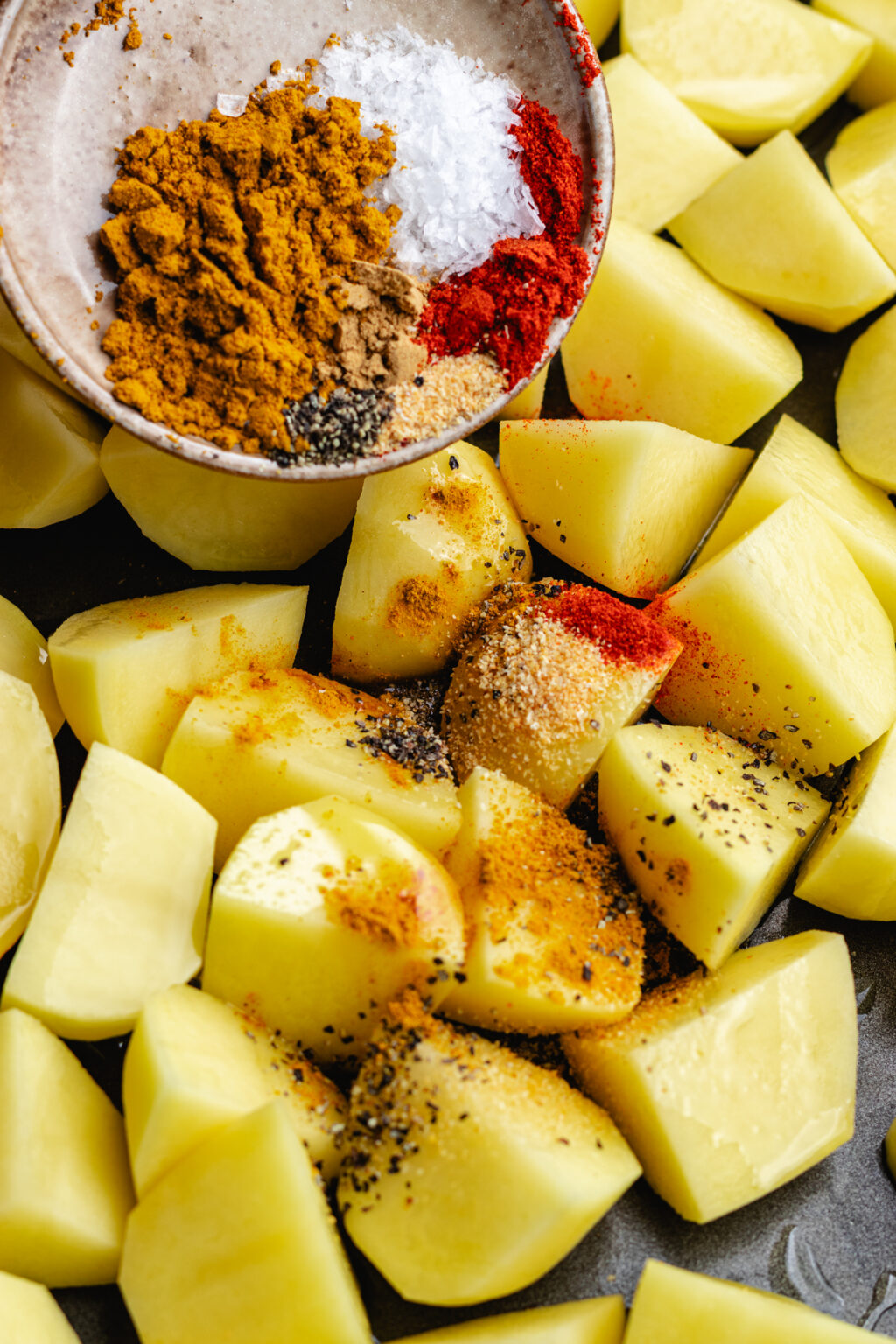 Curry roasted potatoes - The Delicious plate