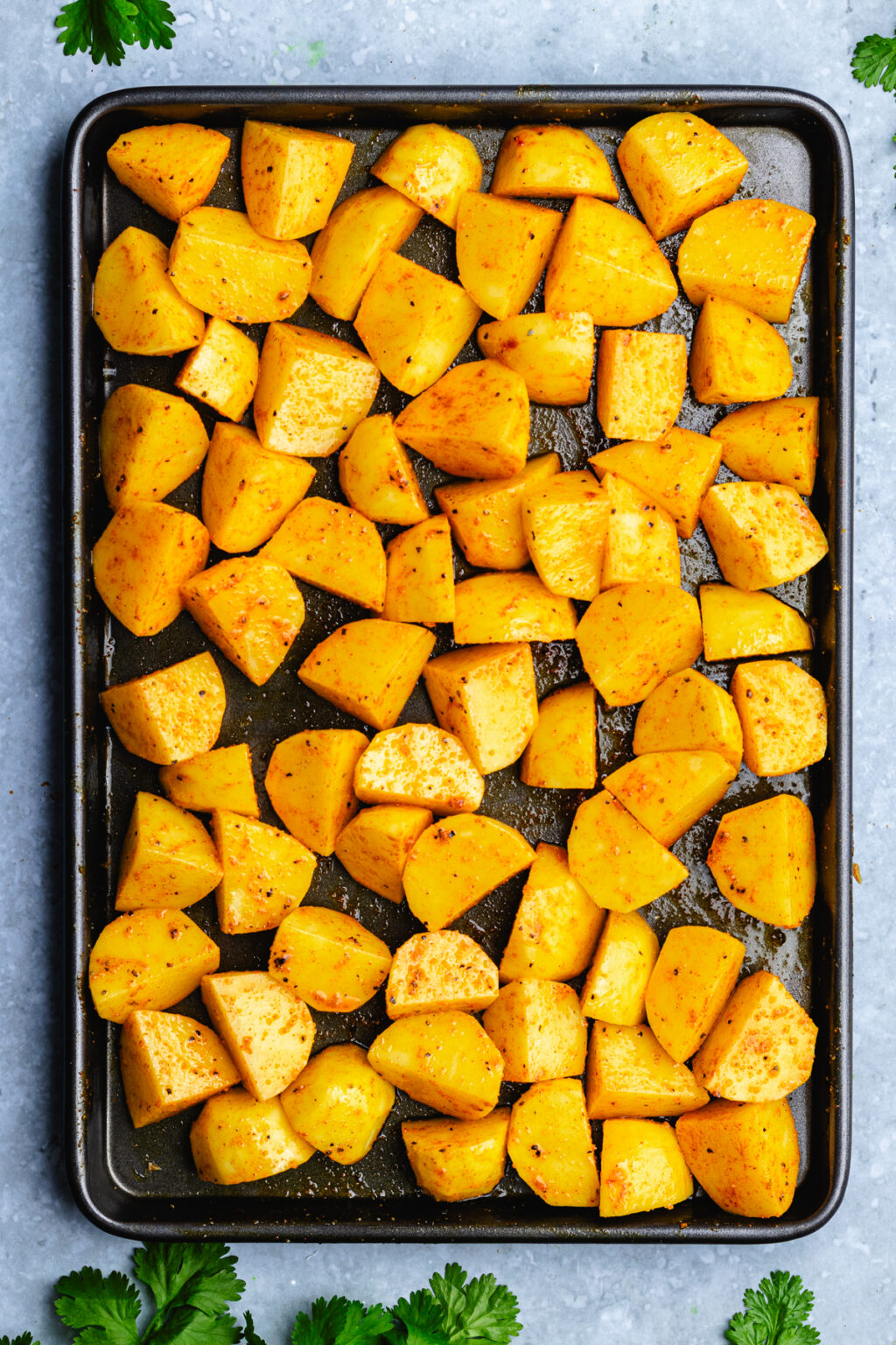 Curry roasted potatoes - The Delicious plate