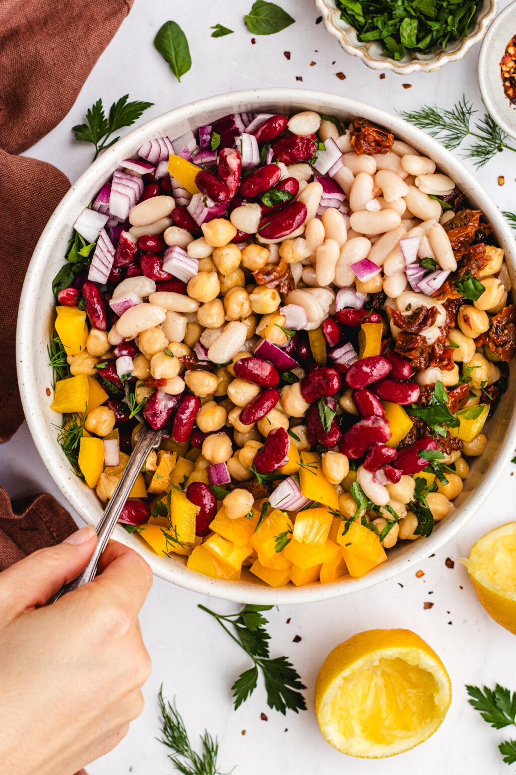 Tuscan bean salad - The Delicious plate