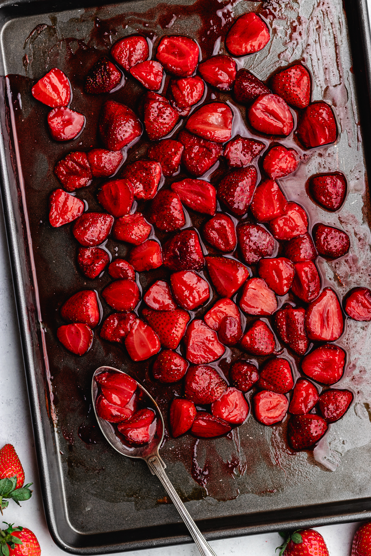 Roasted strawberries - The Delicious plate