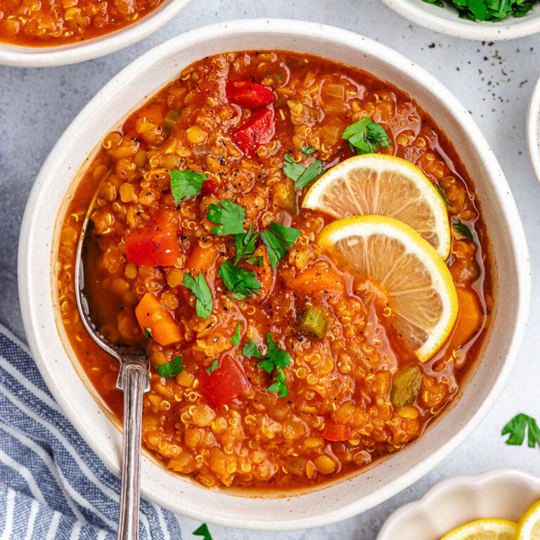 Red Lentil Salad - The Delicious plate