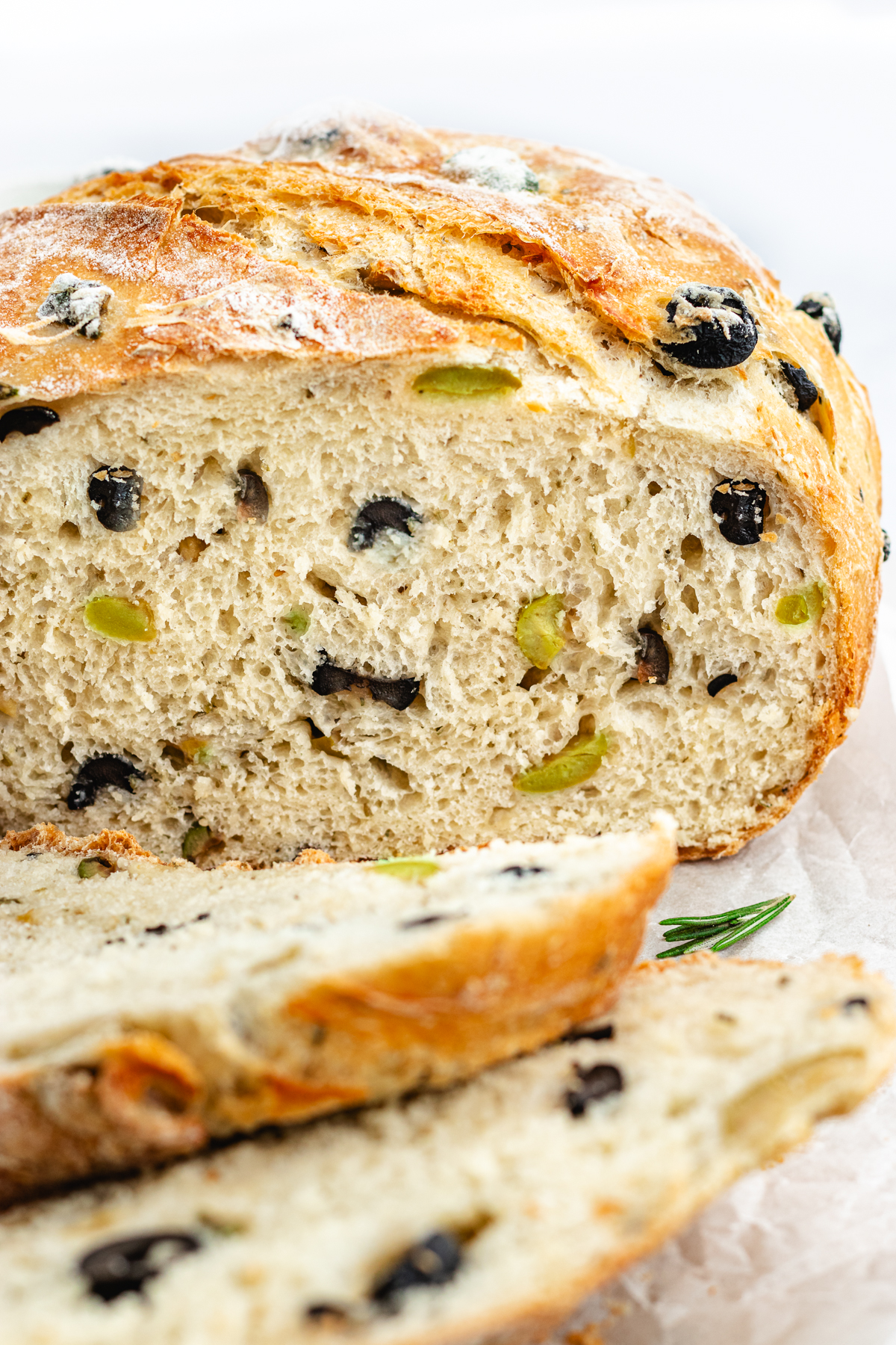 No knead olive bread - The Delicious plate