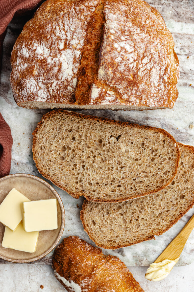 No Knead Whole Wheat Bread - The Delicious plate