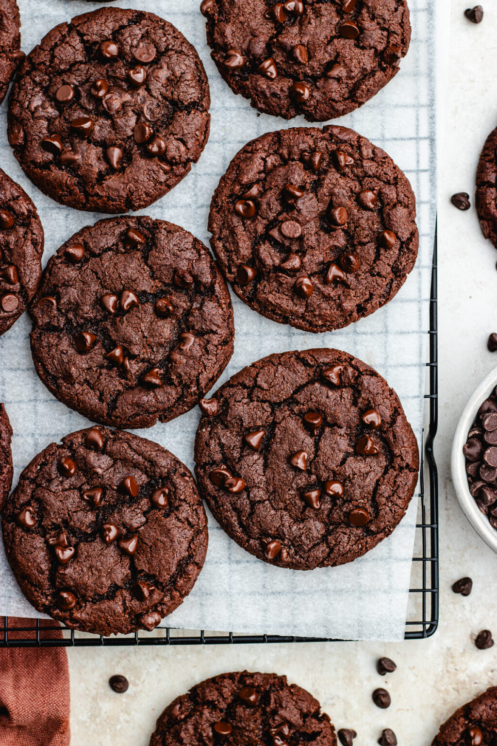 Vegan double chocolate cookies - The Delicious plate
