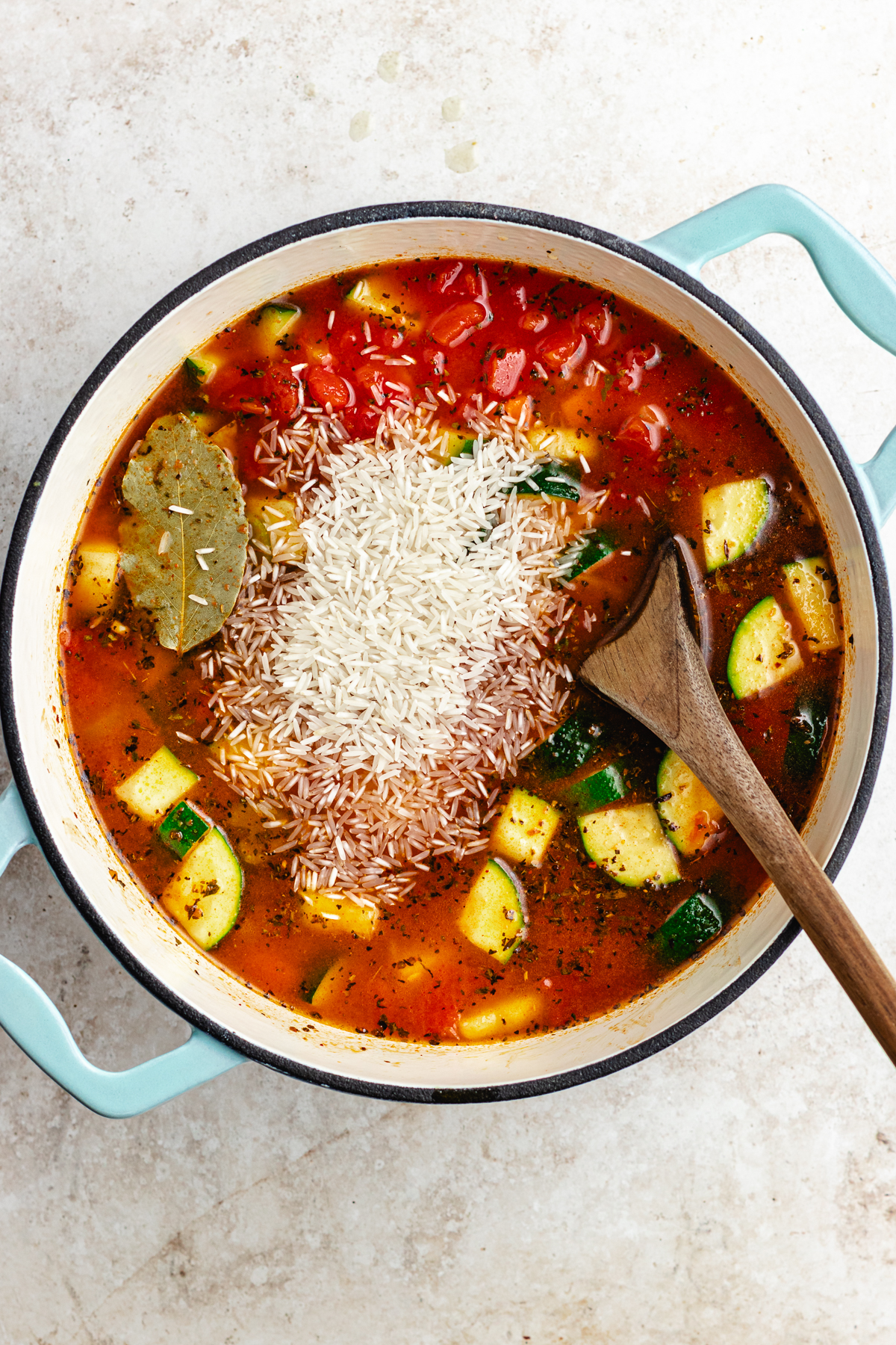 Vegetable Rice Soup - The Delicious plate