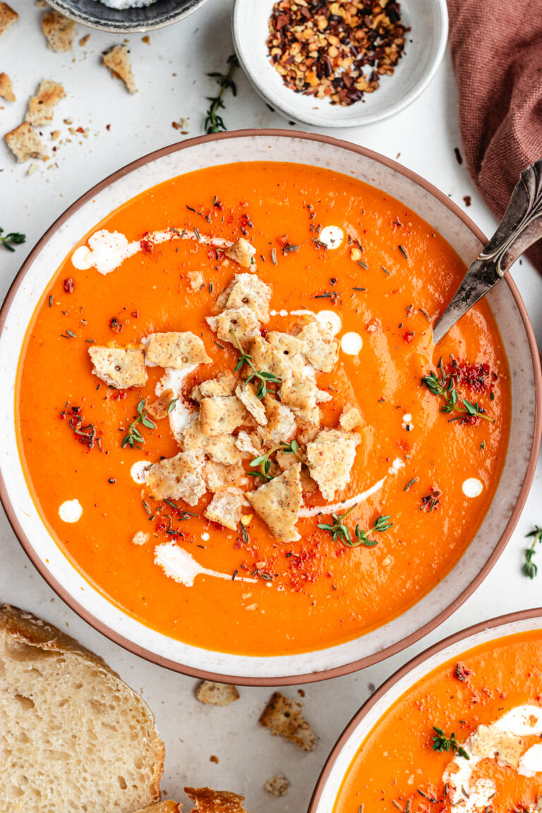 Tomato And Sweet Potato Soup - The Delicious plate